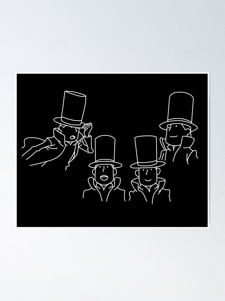 "Concept Art // Professor Layton" Poster by AmandaWagner | Redbubble