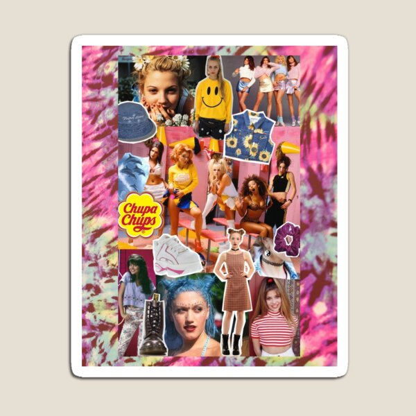 "90s themed collage" Magnet for Sale by cinlali | Redbubble