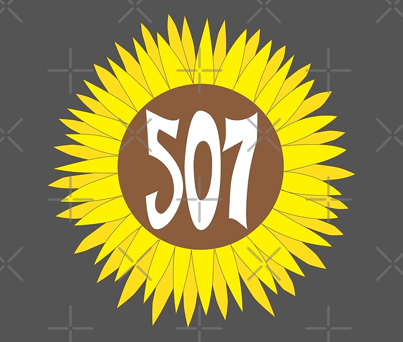 "Hand Drawn Minnesota Sunflower 507 Area Code" by itsrturn | Redbubble