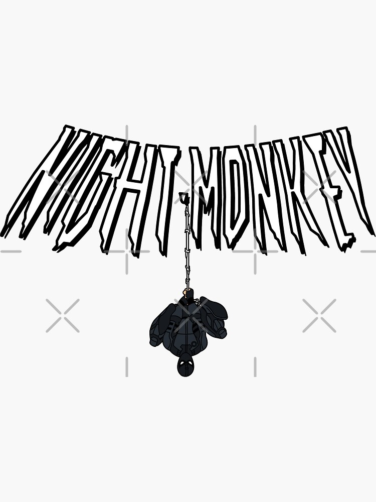 "Night Monkey " Sticker for Sale by robotghost | Redbubble