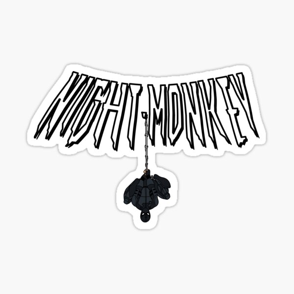 "Night Monkey " Sticker for Sale by robotghost | Redbubble