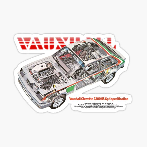 "VAUXHALL CHEVETTE 2300HS" Sticker for Sale by ThrowbackM2 | Redbubble