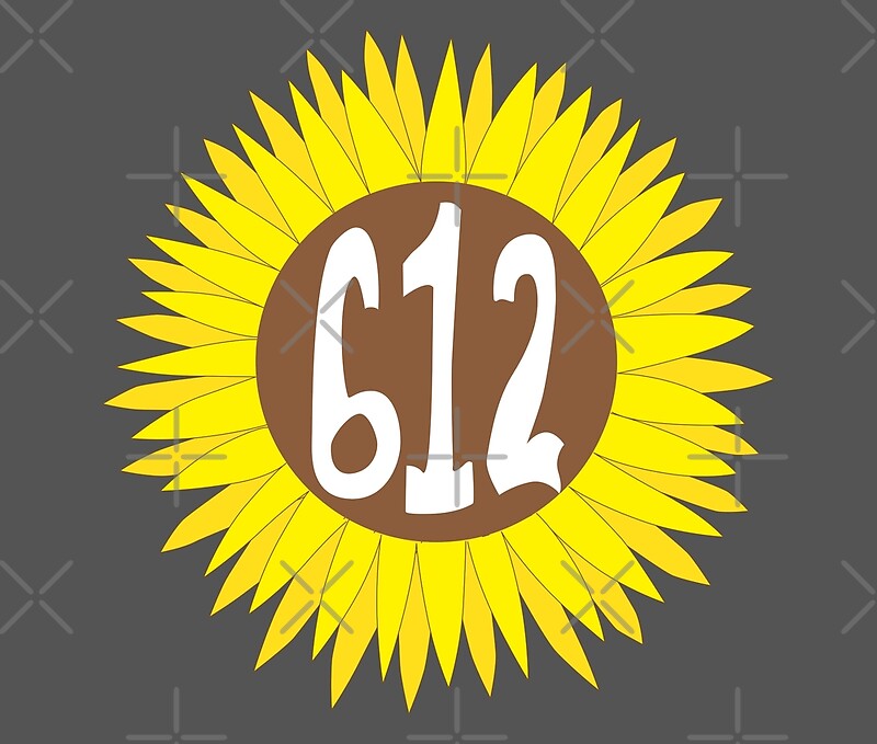 "Hand Drawn Minnesota Sunflower 612 Area Code " by itsrturn | Redbubble