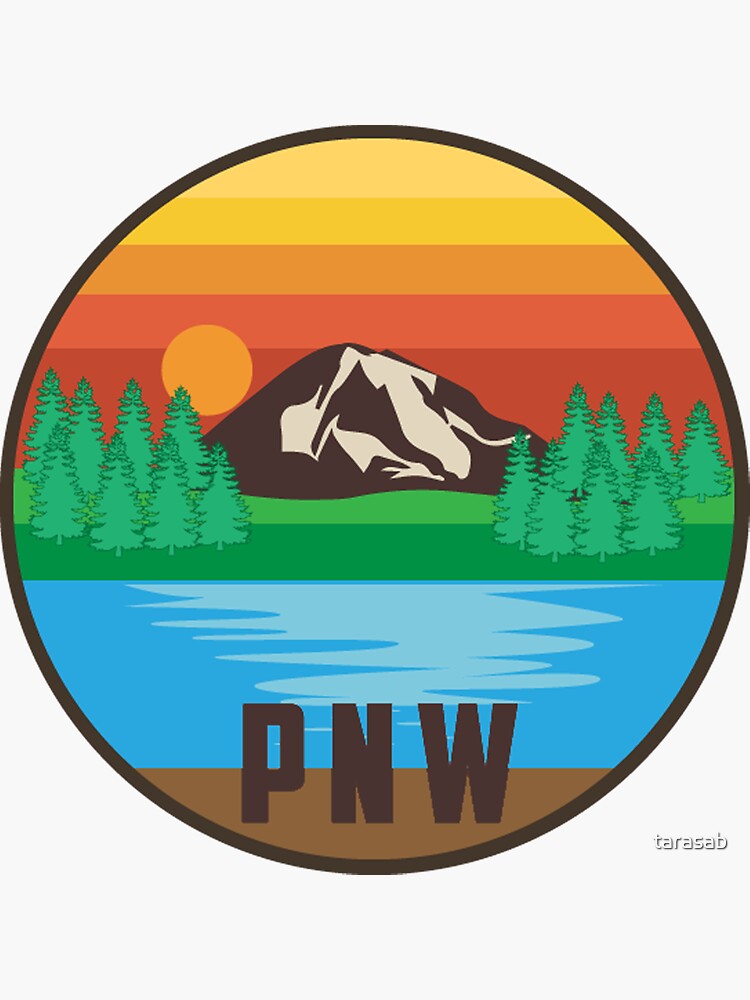 "PNW - Pacific Northwest Sticker " Sticker for Sale by tarasab | Redbubble