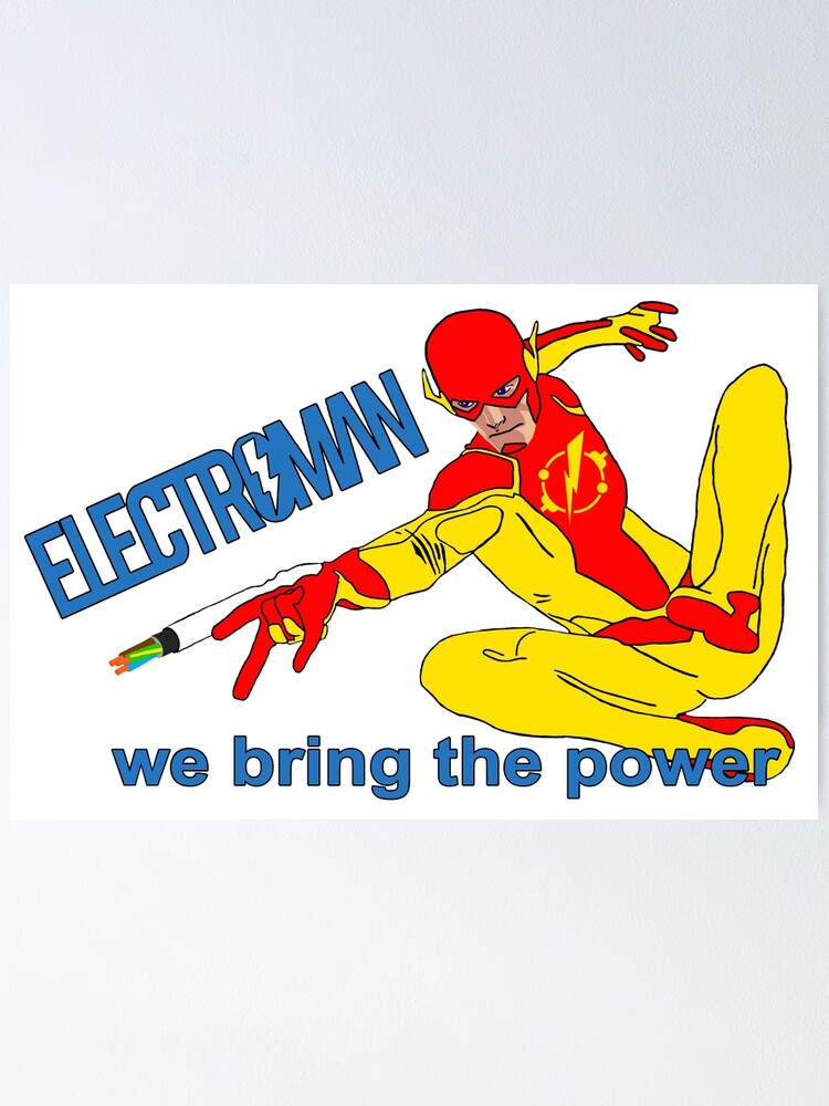 Poster « Electroman; Électricien; Superhero; », par StickerApe | Redbubble