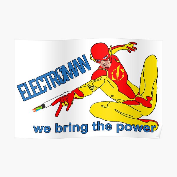 Poster « Electroman; Électricien; Superhero; », par StickerApe | Redbubble