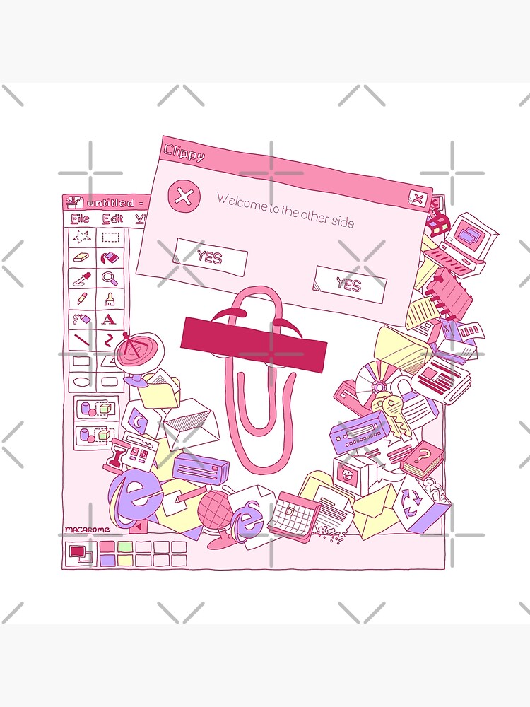 "Colourful clippy" Poster for Sale by MissRoompje | Redbubble