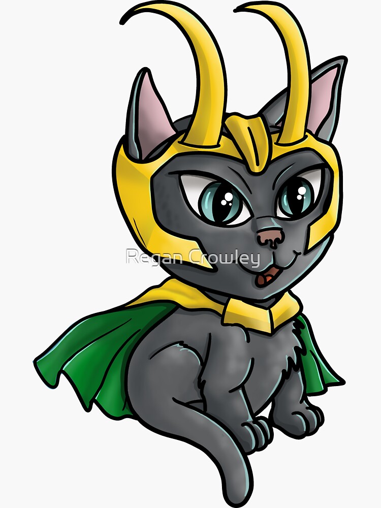 "LOKItty" Sticker by lareinaraygin | Redbubble