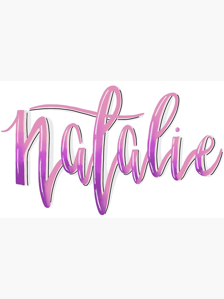 "Natalie in Calligraphy, Name Series ECPC" Sticker for Sale by ECPC ...