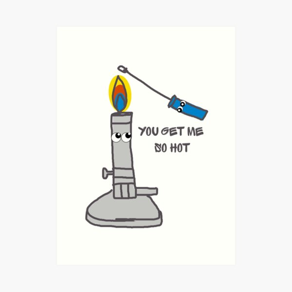 "Microbiology Lab Bunsen Burner Loop Flame" Art Print for Sale by ...