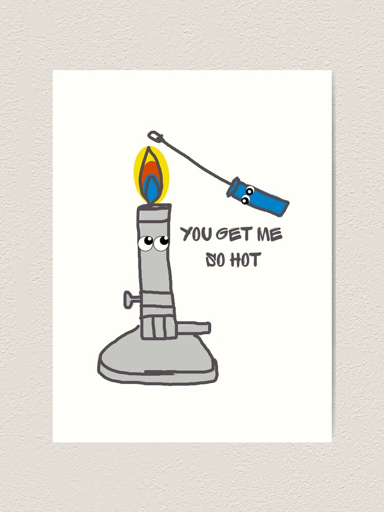 "Microbiology Lab Bunsen Burner Loop Flame" Art Print for Sale by ...