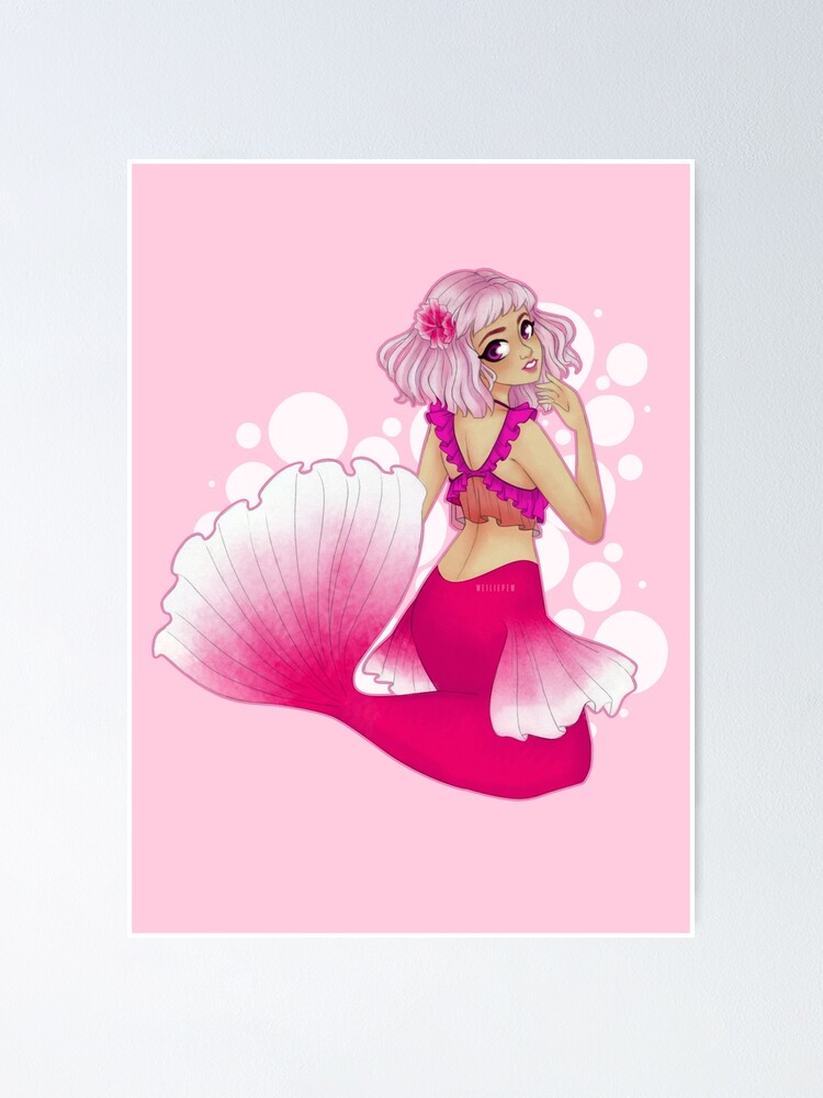 "Betta Fish Mermaid" Poster by Weiliepew | Redbubble