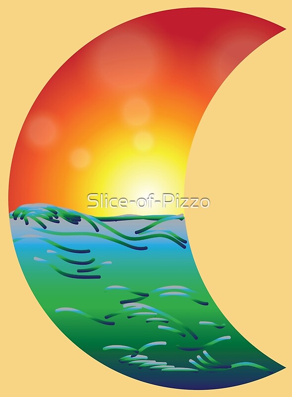 "Half Moon Sunset" by Slice-of-Pizzo | Redbubble