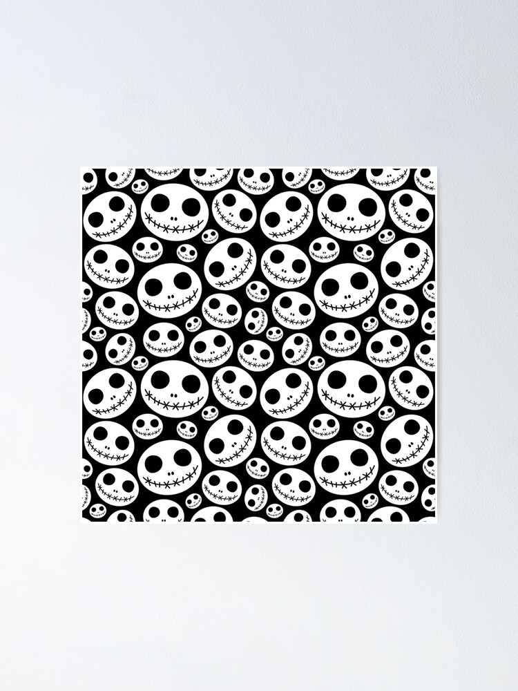 "Halloween Skeleton Jack Skellington Pattern Skelington" Poster for ...