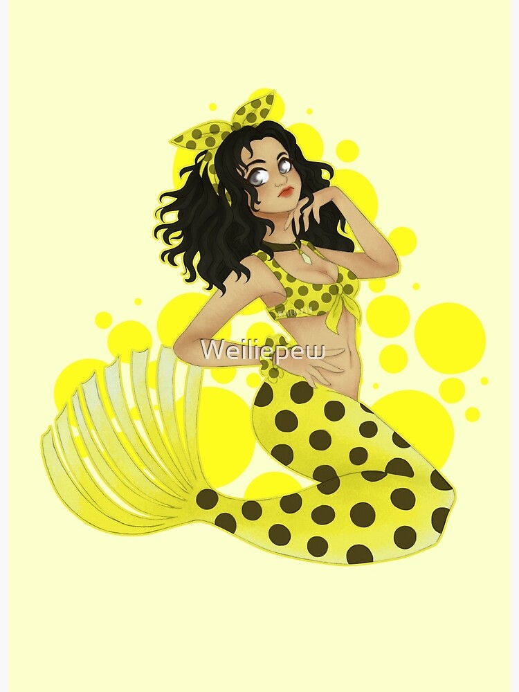 "Yellow Box Fish Mermaid" Poster by Weiliepew | Redbubble