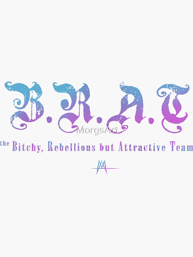 "B.R.A.T. pastel" Sticker for Sale by MorgsArt | Redbubble