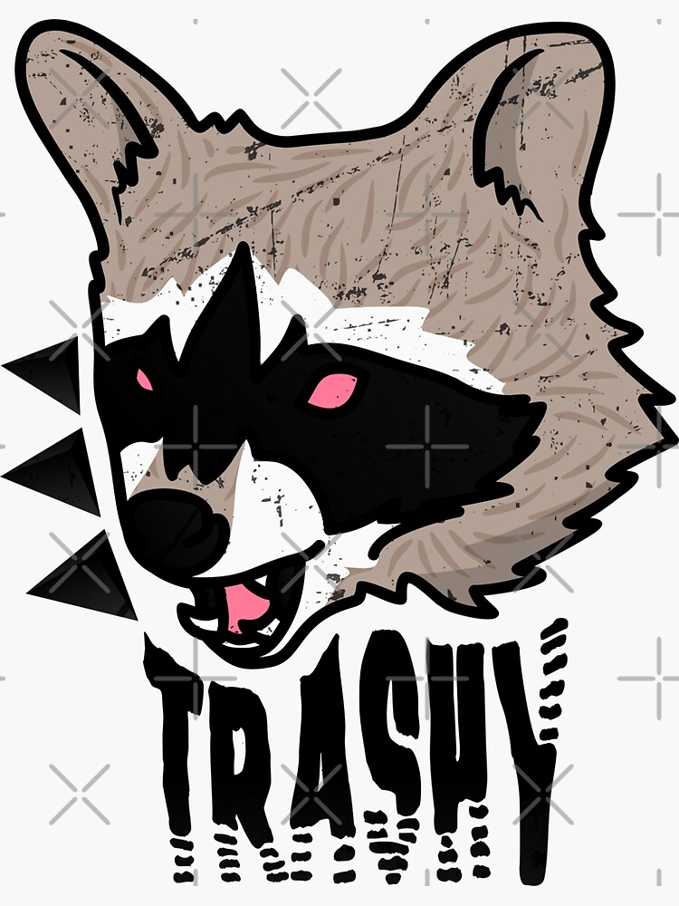 "Trashy Bandit Rascal Raccoon" Sticker for Sale by therealsadpanda ...