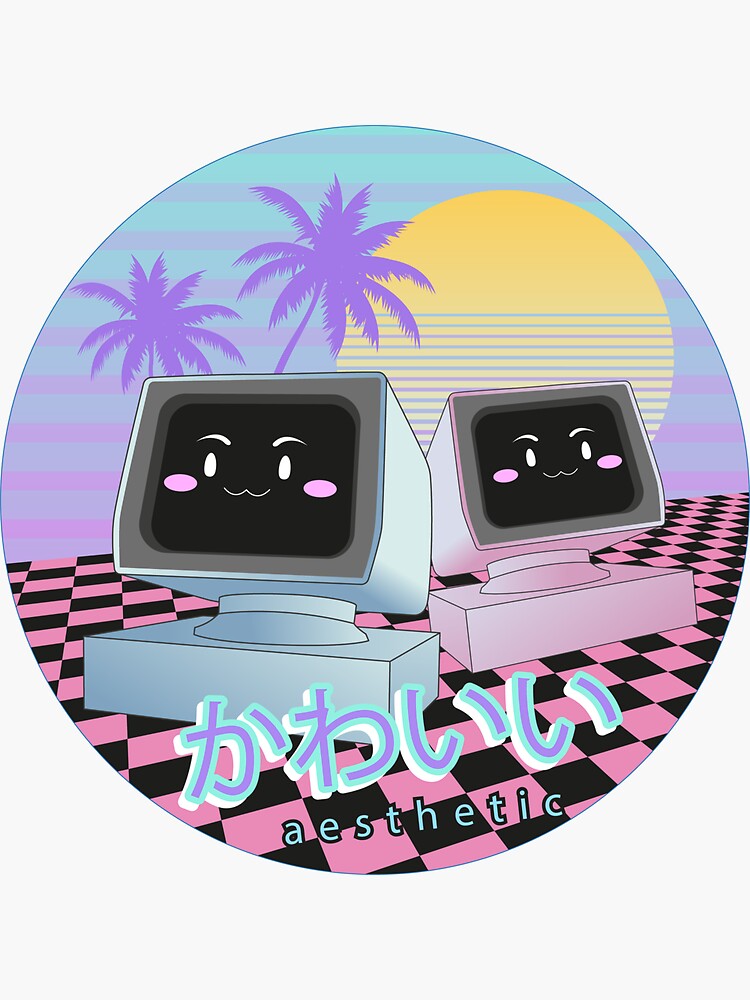 "Computer Monitors - Japanese Aesthetic" Sticker by ugbk-tshirts ...