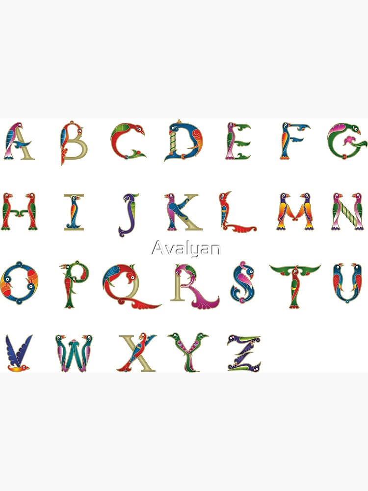 "English Alphabet with Trchnakir-Style Letters" Photographic Print for ...