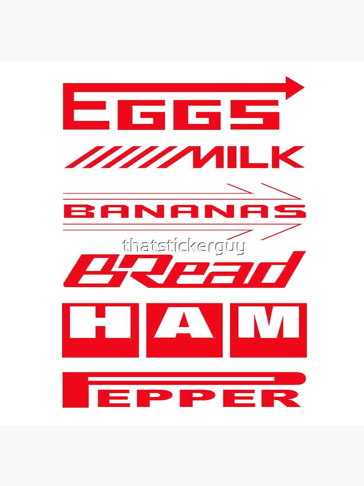 "jdm sponsor style GROCERY LIST" Sticker for Sale by thatstickerguy ...