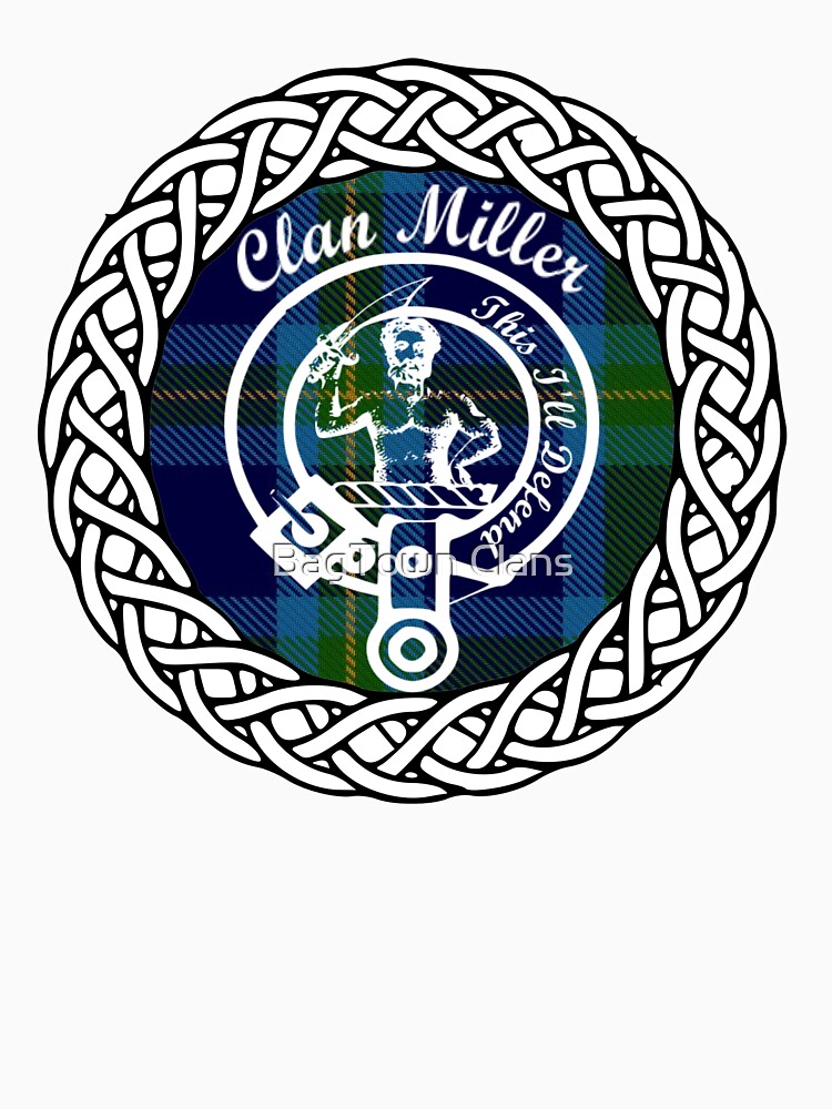 "Clan Miller surname last name tartan crest badge" Essential T-Shirt ...