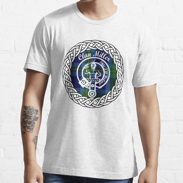 "Clan Miller surname last name tartan crest badge" T-shirt for Sale by ...