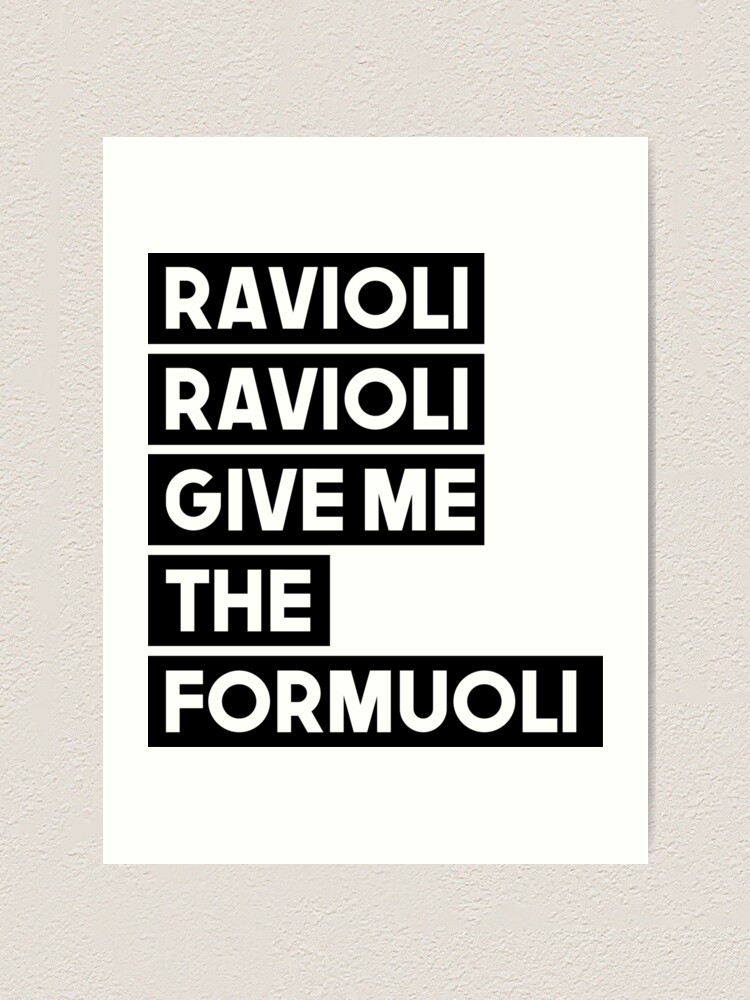 Kunstdruck mit "Spongebob Schwammkopf - Ravioli, ravioli, give me the ...