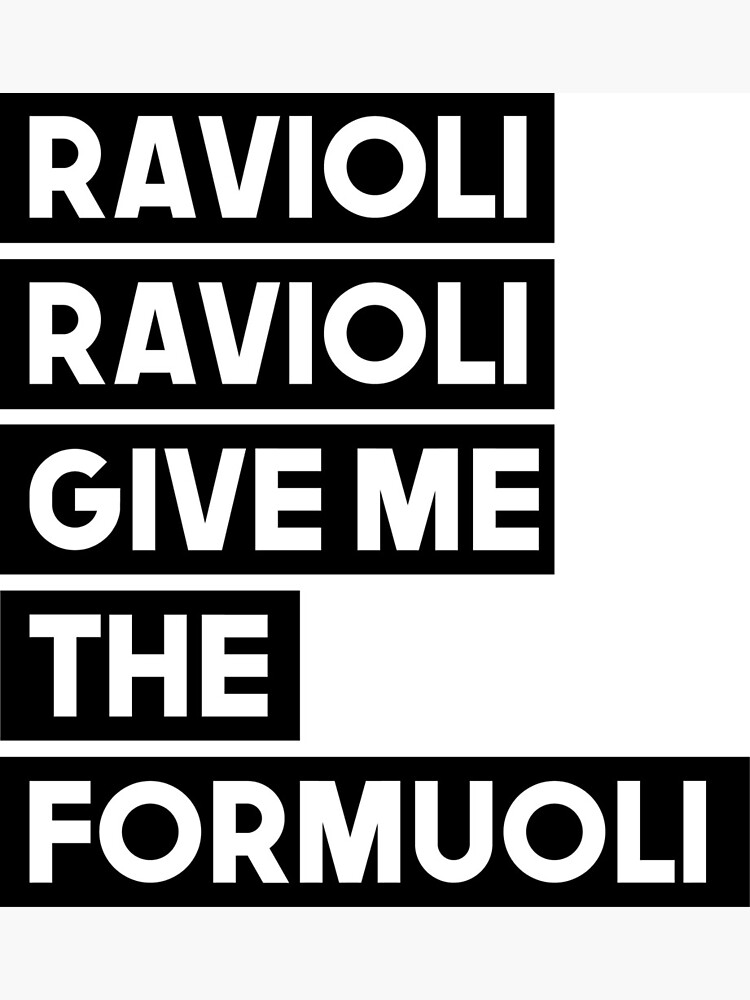 Kunstdruck mit "Spongebob Schwammkopf - Ravioli, ravioli, give me the ...