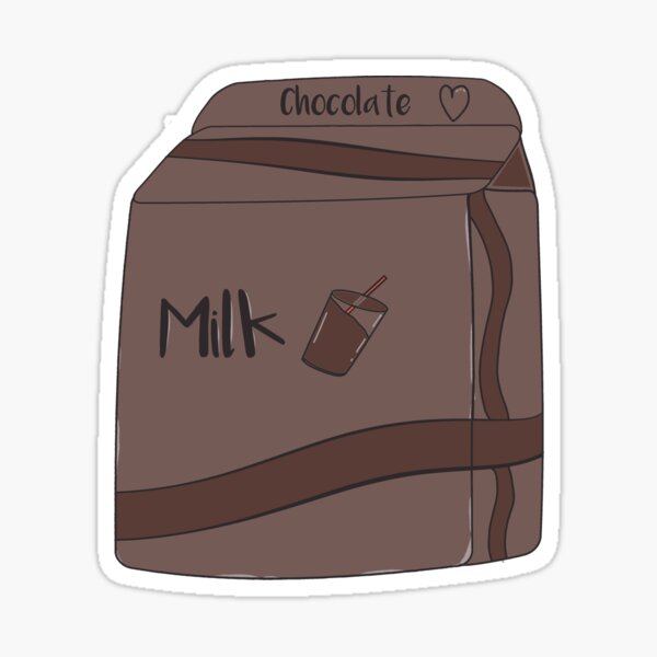 "Cute Chocolate Milk Carton" Sticker for Sale by SugarPudding | Redbubble