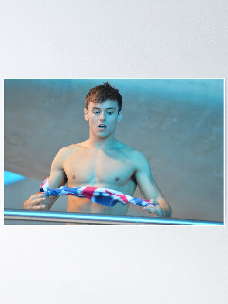 "Tom Daley 2016 with GB towel" Poster for Sale by katonym | Redbubble