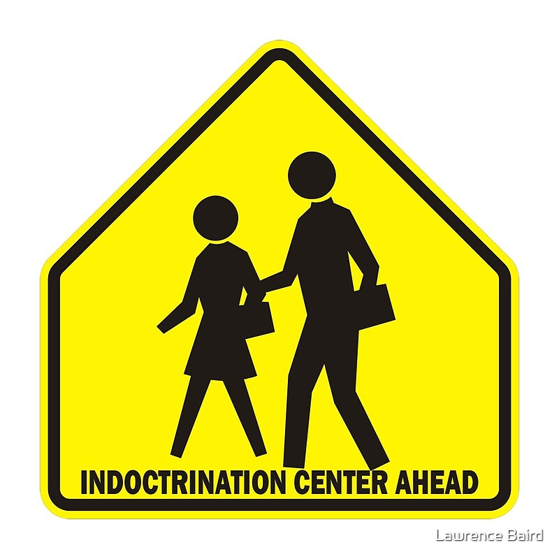 "Indoctrination Center Ahead" by Lawrence Baird | Redbubble