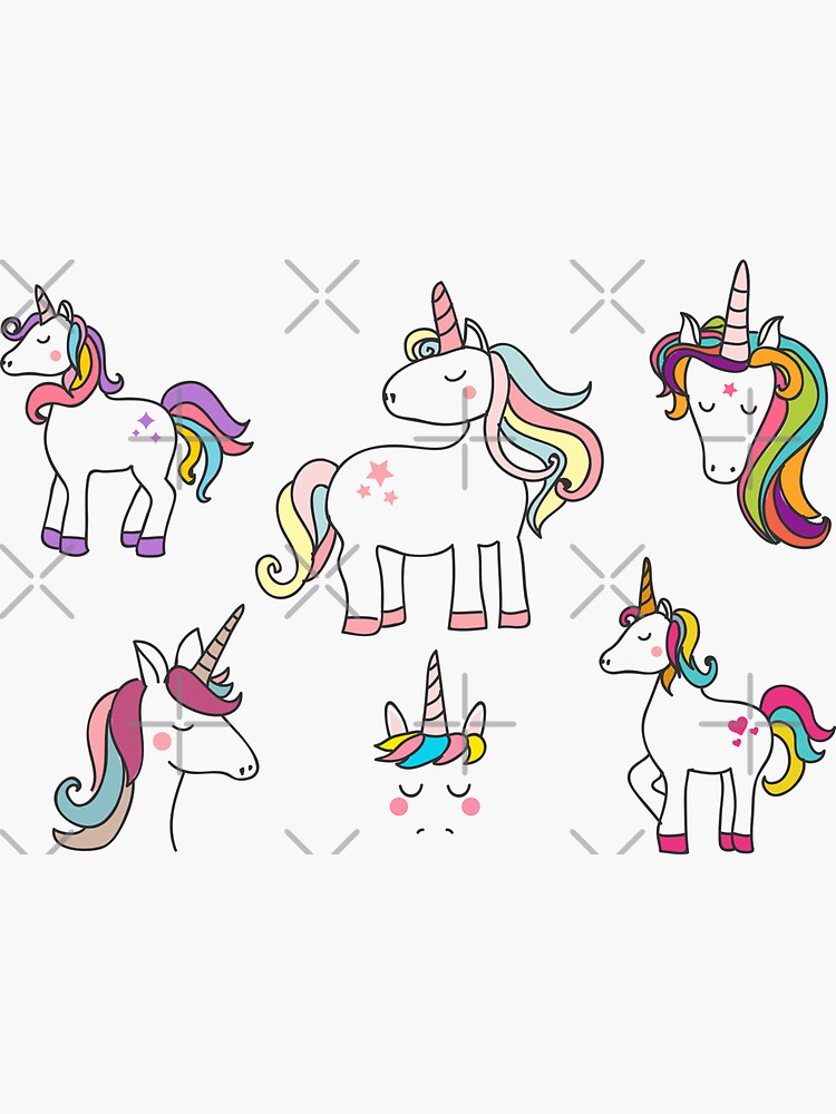 "Unicorns" Sticker for Sale by meursaultdesign | Redbubble