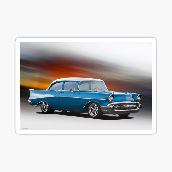 "1957 Chevrolet Bel Air Sedan" Sticker for Sale by DaveKoontz | Redbubble