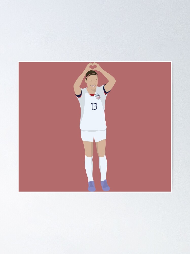 "Alex Morgan - # 13 - USWNT - Heart Victory Pose " Poster for Sale by ...