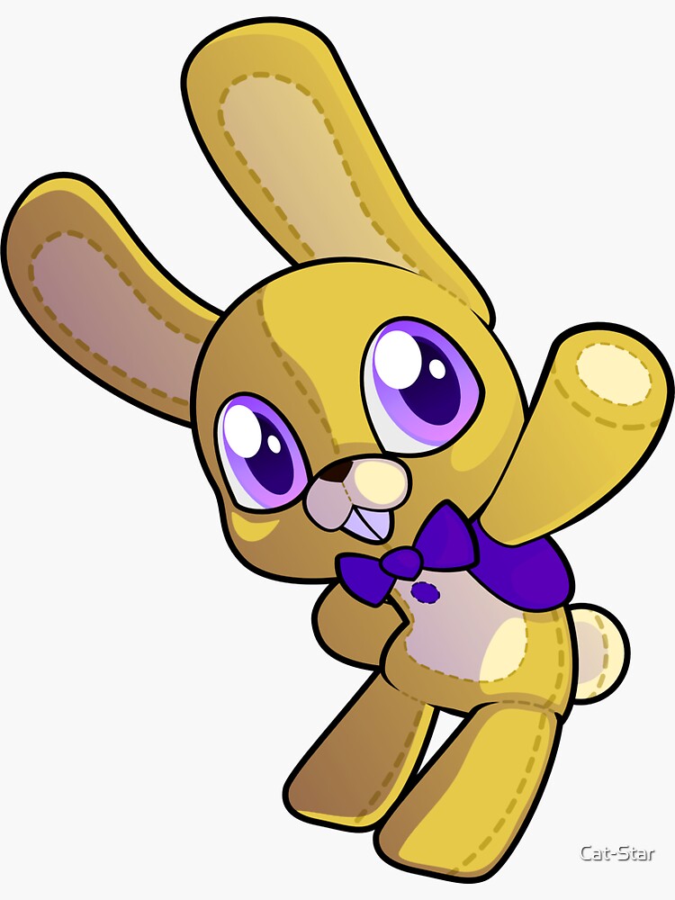 "Plush Golden Bonnie" Sticker for Sale by Cat-Star | Redbubble