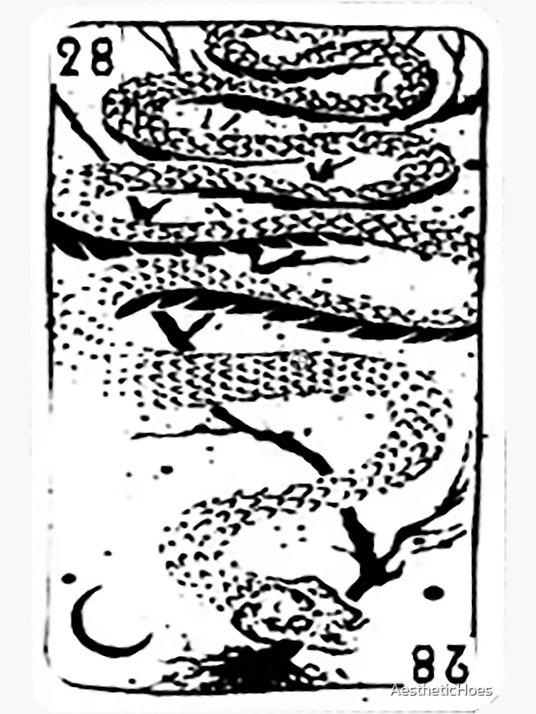 "Snake Card" Sticker by AestheticHoes | Redbubble