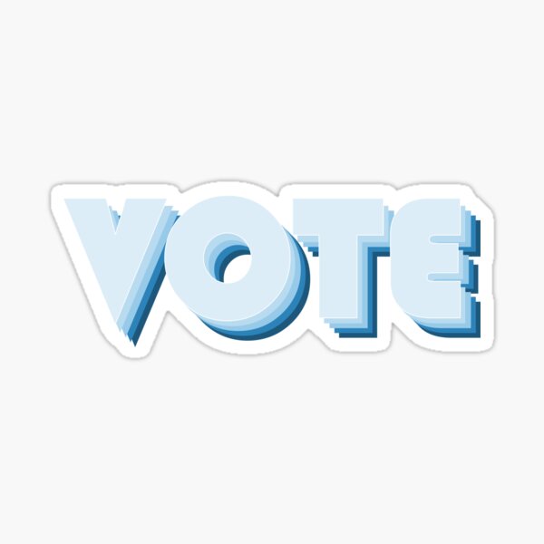 "Light Blue Vote" Sticker by astrass27 | Redbubble