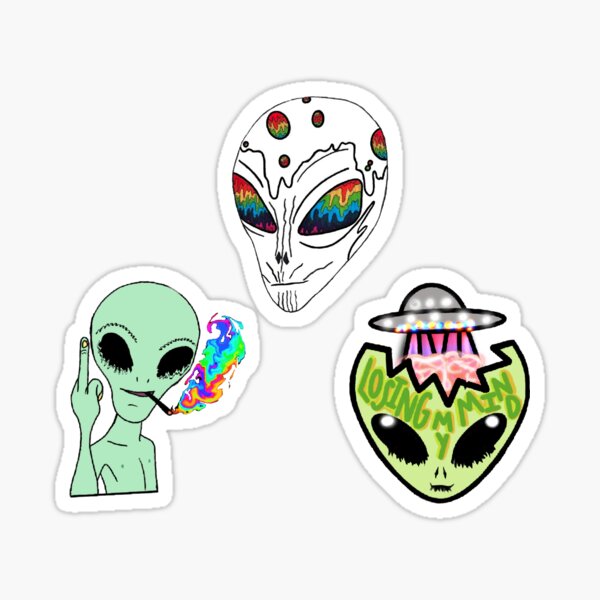 "Alien Sticker Pack" Sticker for Sale by Saphiiana | Redbubble