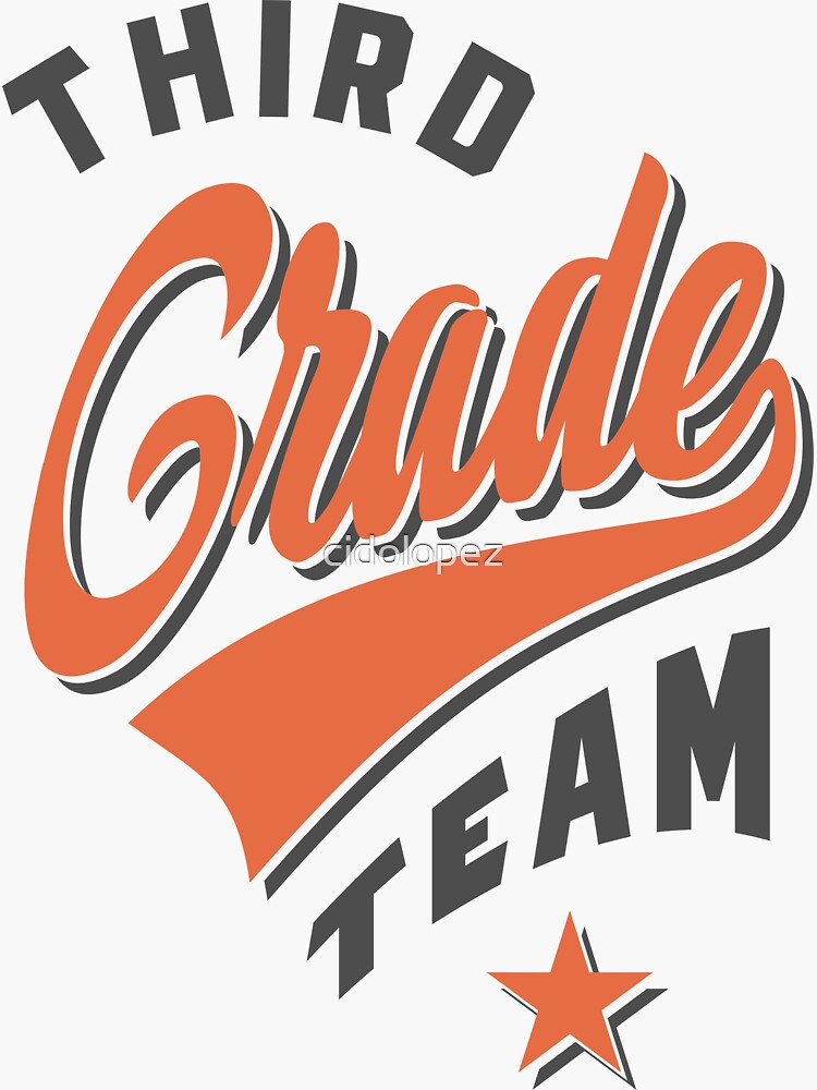 "3rd Grade Team" Sticker for Sale by cidolopez | Redbubble