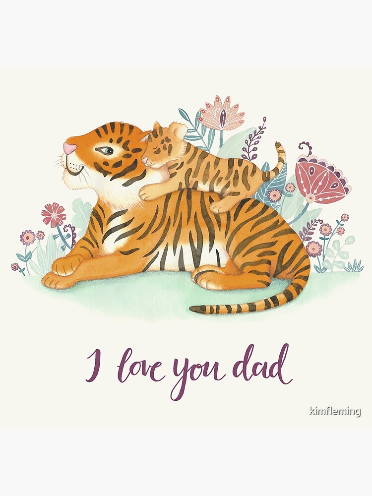 "Tiger father and cub" Poster for Sale by kimfleming | Redbubble