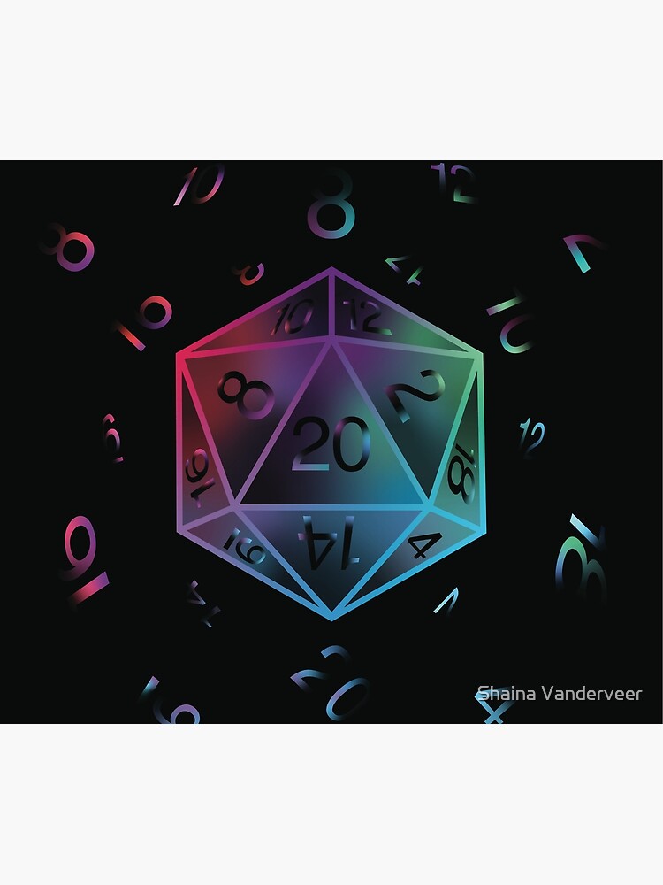 "D20 Dungeons and Dragons Dice" Throw Blanket for Sale by ...