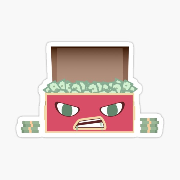 "Shoebox Money" Sticker by Actuallyarmani | Redbubble
