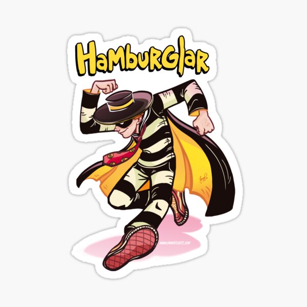 "Hamburglar - Circle Jerks logo style" Sticker for Sale by dangerjazz ...