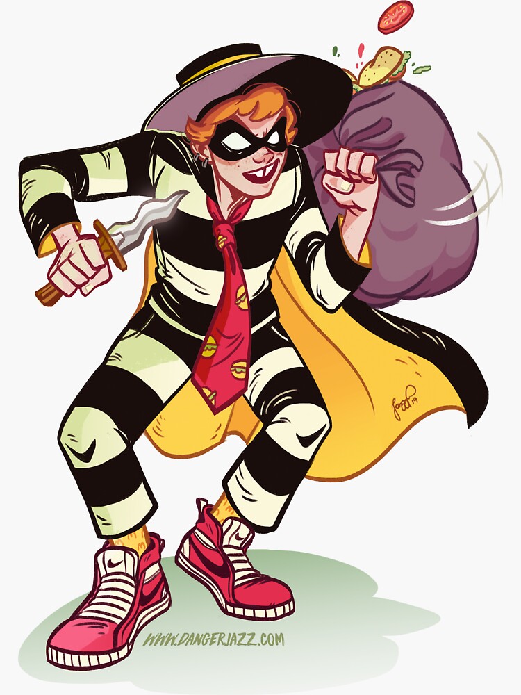 "Hamburglar " Sticker by dangerjazz | Redbubble