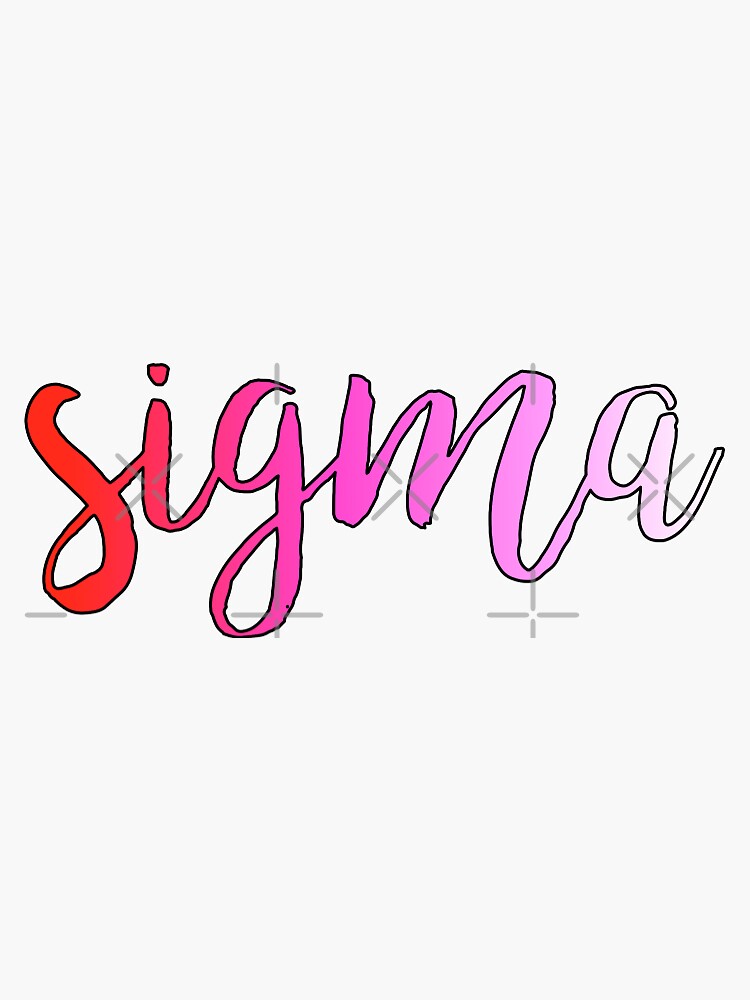 "Sigma" Sticker for Sale by jennakaplan | Redbubble