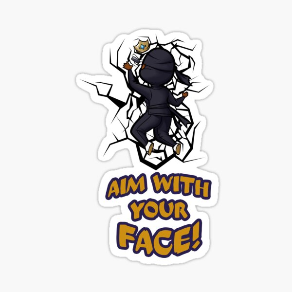 "Aim with your face" Sticker by NinjaQueen43 | Redbubble