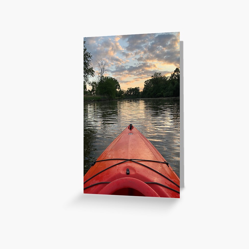 "Kayak at Sunset " Greeting Card for Sale by abbymiller318 | Redbubble
