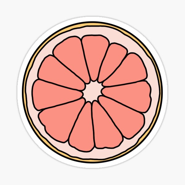 "Grapefruit" Sticker for Sale by Sydni0216 | Redbubble