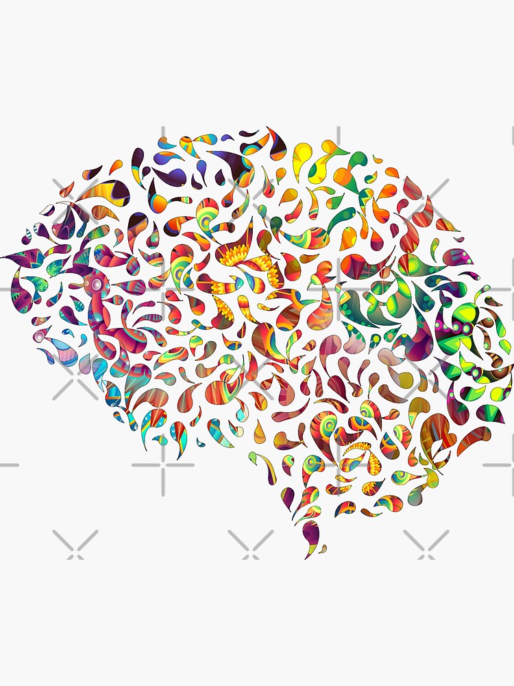 "Cortical Mandala 1 (on white) [Brain Drops Series]" Sticker for Sale ...