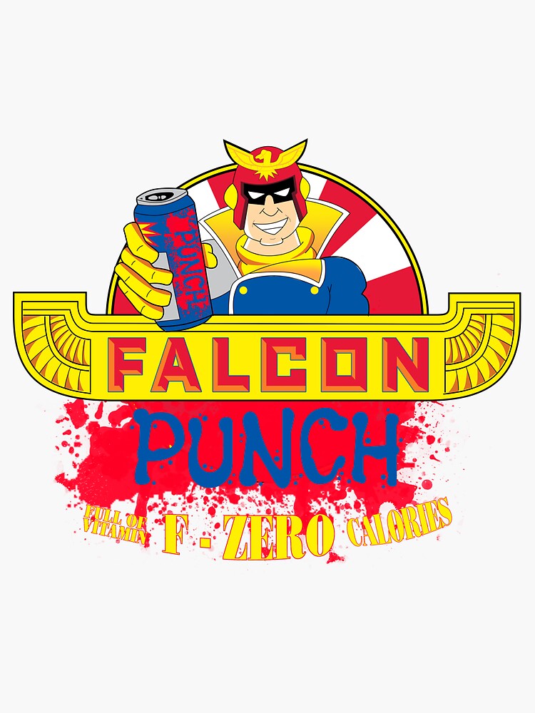 "Falcon Punch - Captain Falcon" Sticker for Sale by SproutingTorch ...
